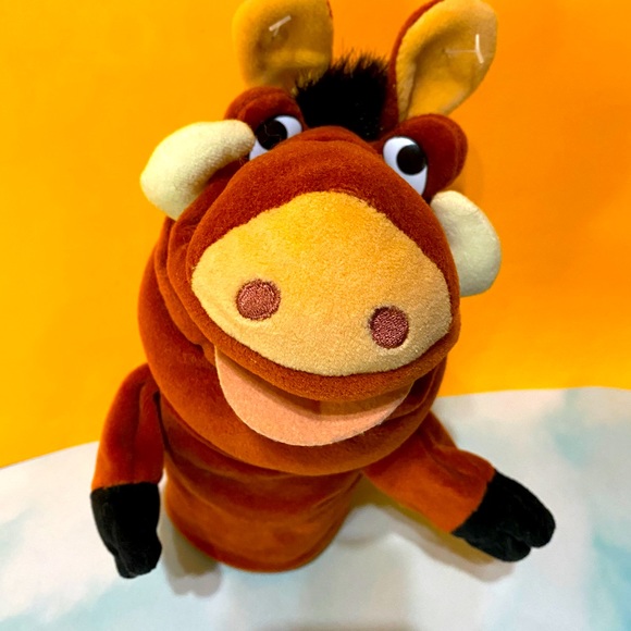 Disney | Toys | Disneys The Lion King Vtg 9s Pumbaa Hand Puppet Plush 0 ...